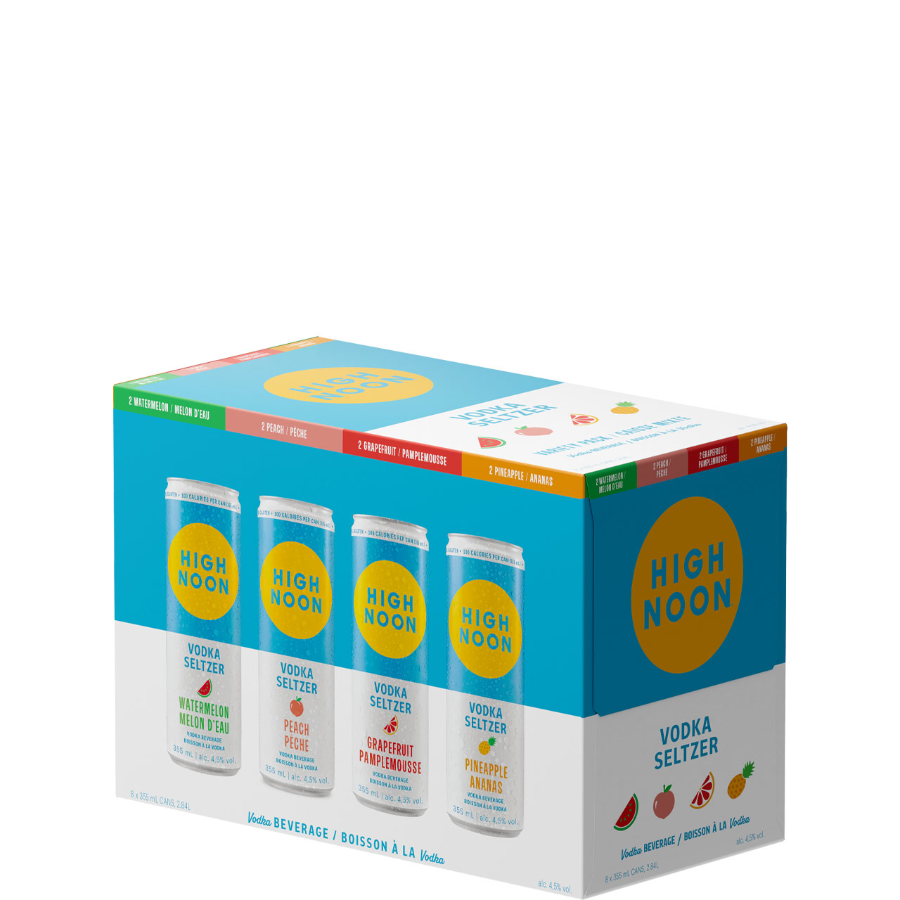 High Noon Vodka Seltzer Variety 8 Pack Cans – Newfoundland Labrador Liquor Corporation