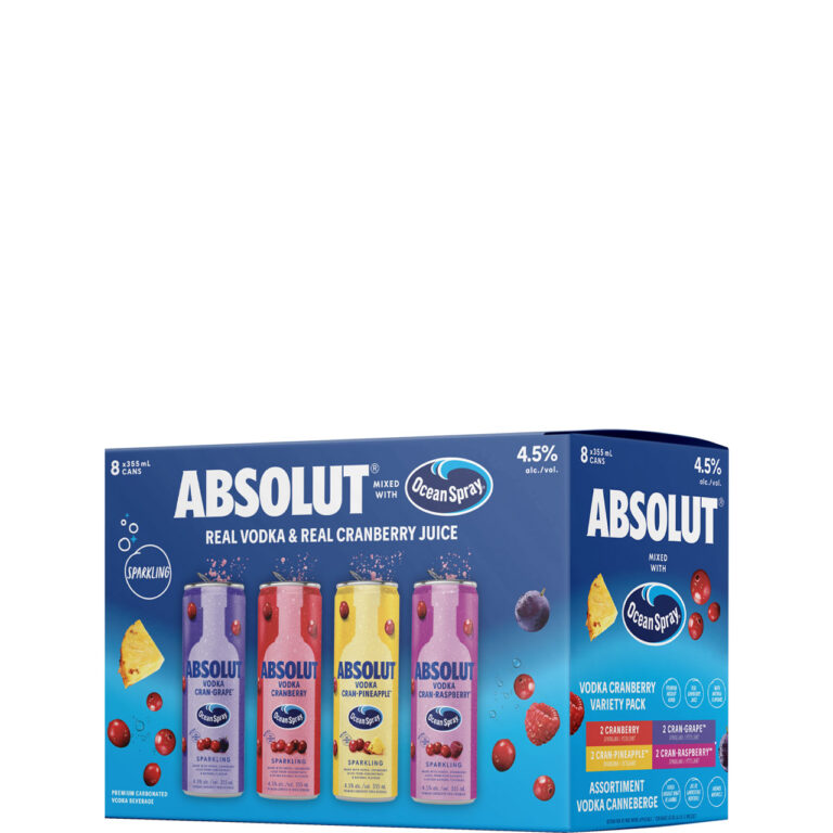 Absolut Ocean Spray Cranberry Mixer 8 Pack Cans – Newfoundland Labrador ...